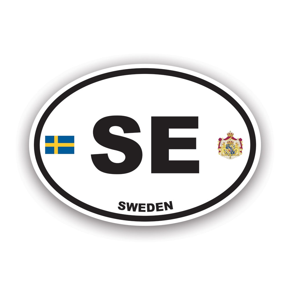Sweden Oval Sticker Decal - Self Adhesive Vinyl - Weatherproof - Made ...