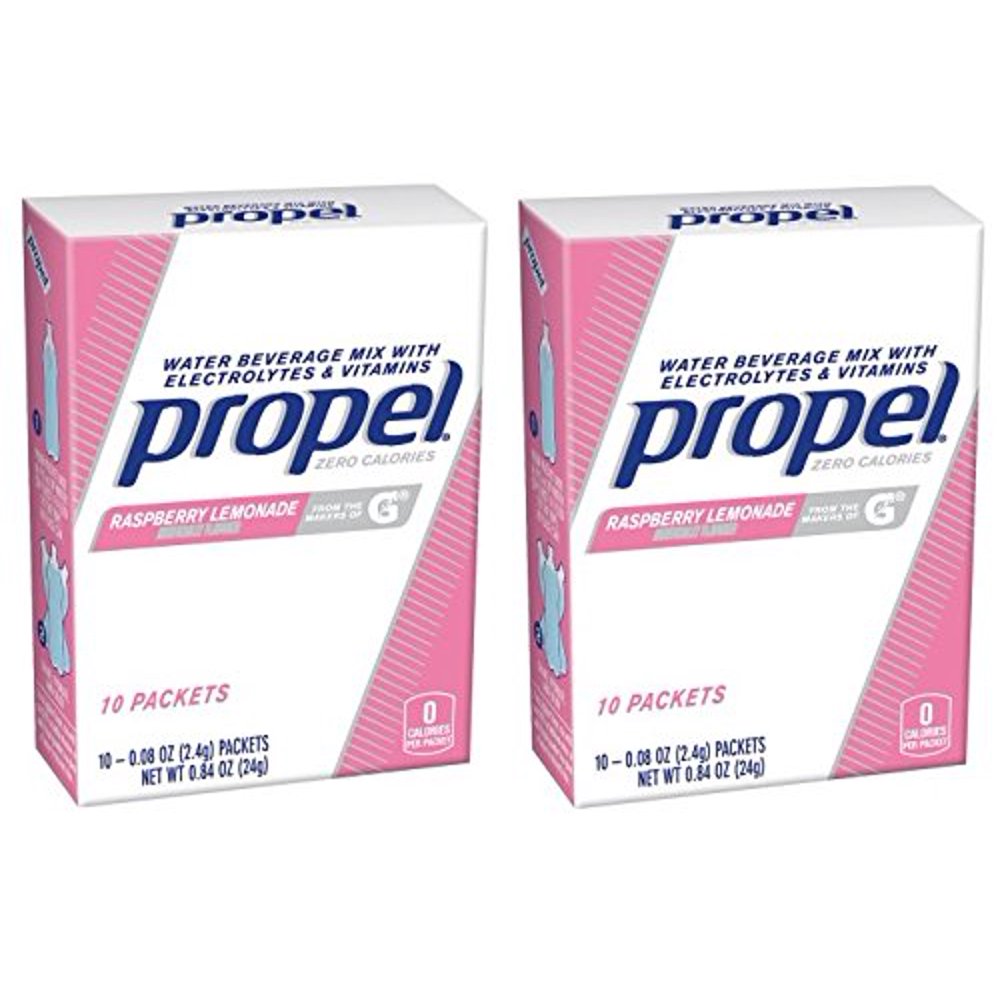 Propel Drink Mix, Raspberry lemonade, .08 Oz, 10 Packets (Pack of 2 ...