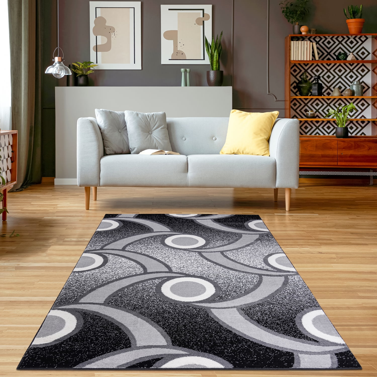 Homedora Design Rectangular Area Rug for Living Room,3988 Geometric ...