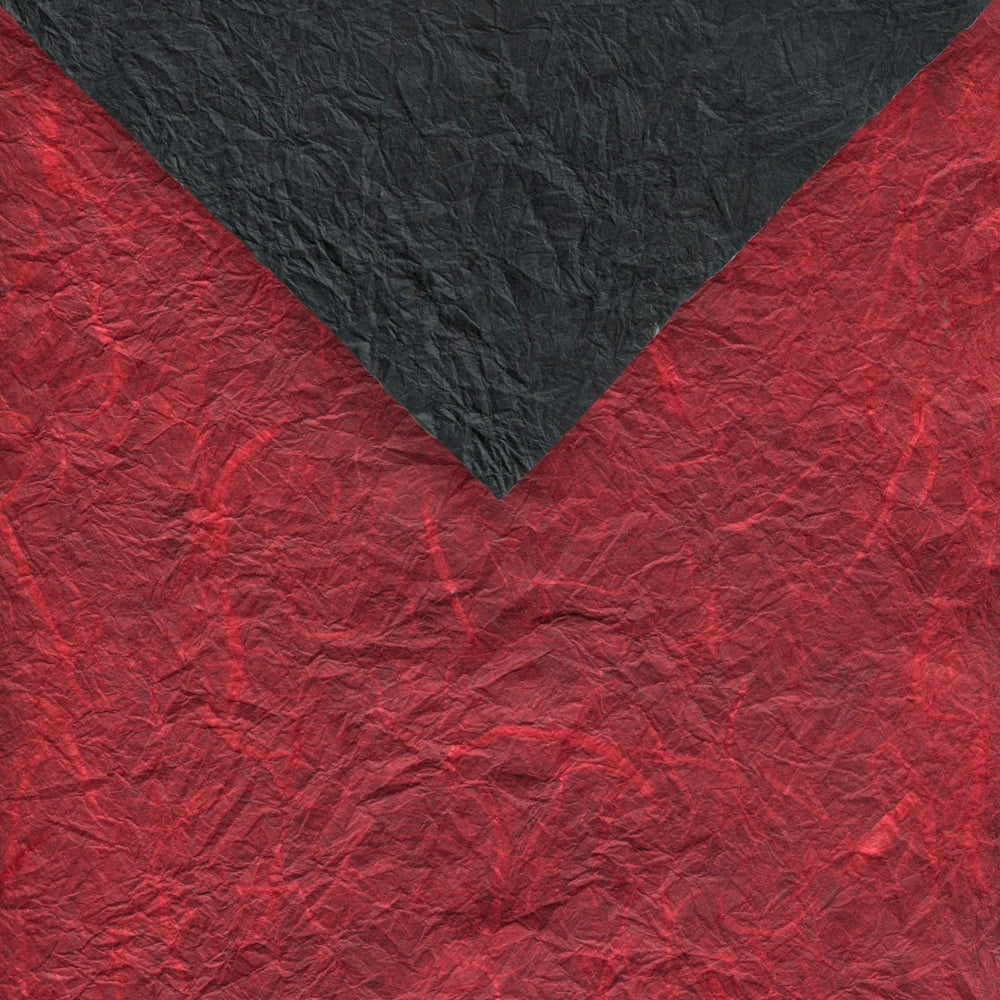 Black Ink Paper, Thailand, Reversible Unryu, Black/Red, 24 x 35 inch ...