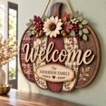 Door Hanger Personalized Pumpkin Welcome for Front Door Fall Decor ...