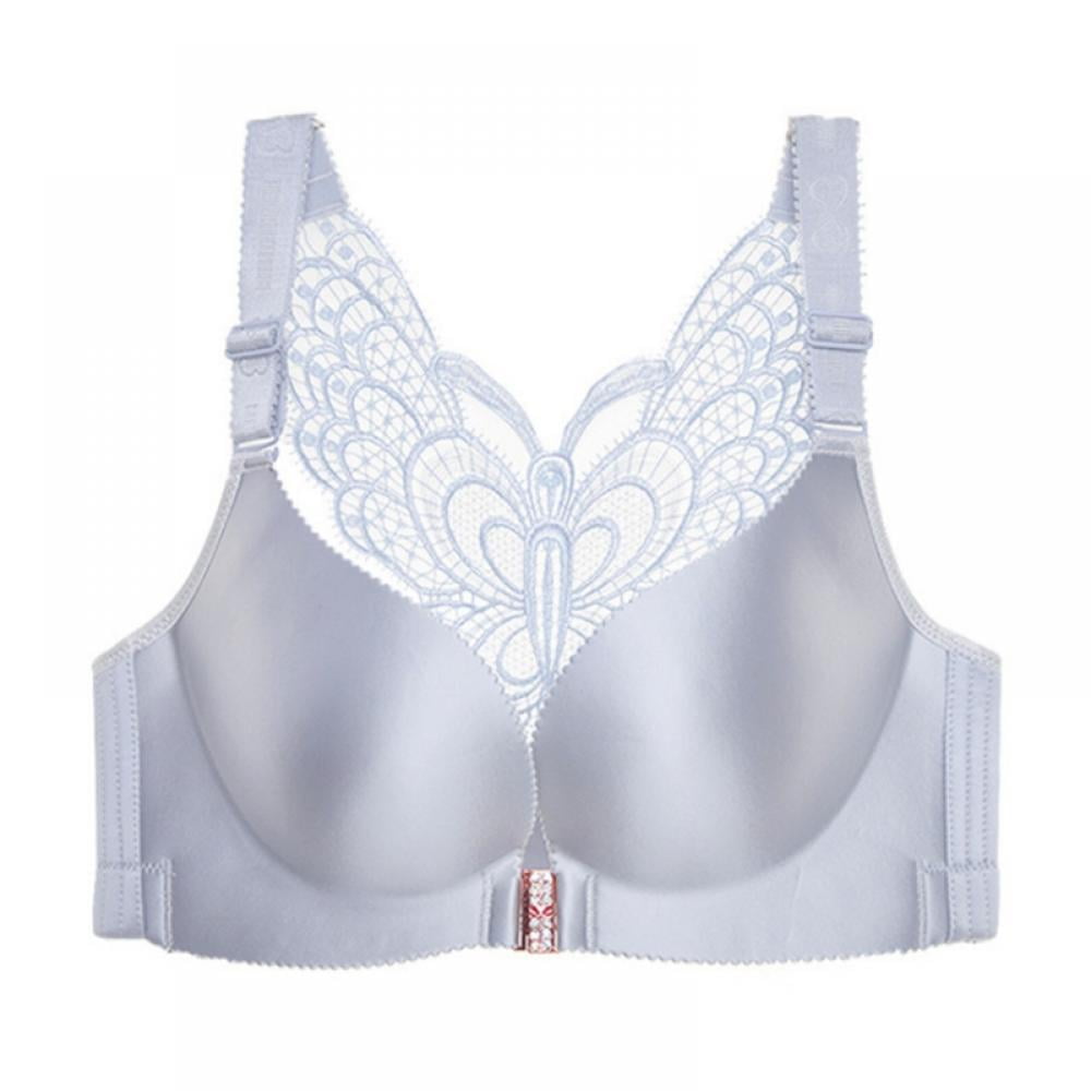 Valcatch Women's Wirefree Push up Bra Seamless Front Closure Lace Butterfly Beauty Back Everyday ...