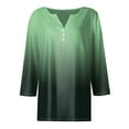 Boho Style Women Short Sleeve Button V Neck Tee Soft Breathable Casual ...