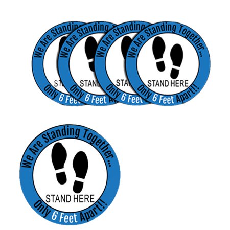 Wweixi 5 Pieces Directional Decal Floor Sign Waterproof Wear-resistant ...