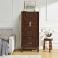 Demi Bonn 53.5" Tall Kitchen Pantry Storage Cabinet, Mid Century Modern ...