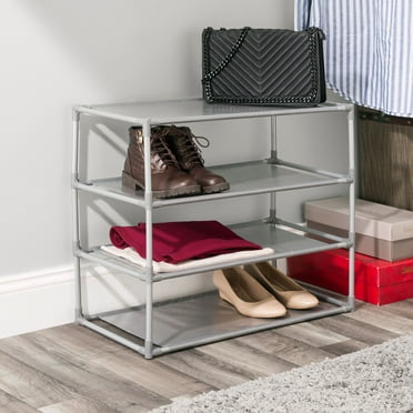 Mainstays 5 Tier, 30 Pair, Metal Mesh Shoe Rack - Walmart.com
