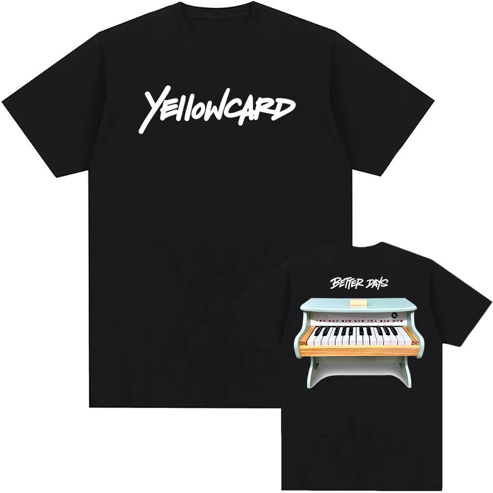 Click here for Naikaiku Yellowcard Better Days Piano Tee Casual R... prices
