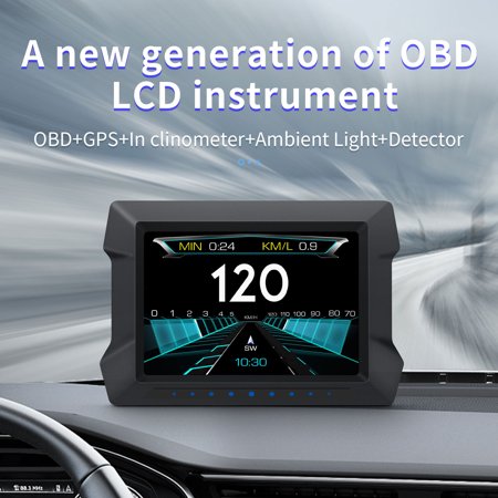 Ourlova Dual System Hud Obd2 Gps Head-up Display Hd Obd Lcd Instrument ...
