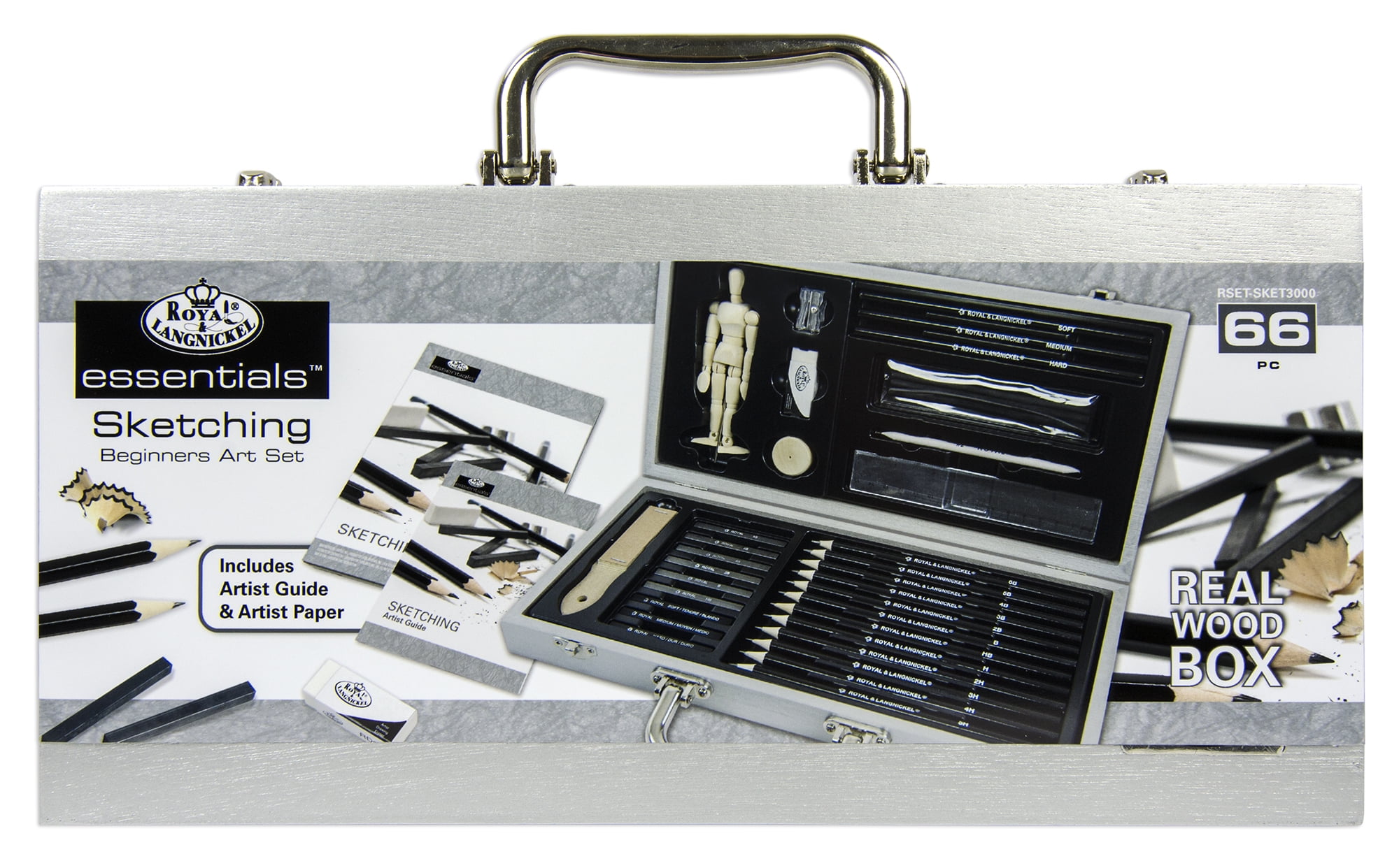 Royal & Langnickel essentials Sketch Art Box, 66 Piece - Walmart.com