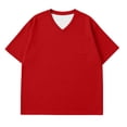 Boys Tshirt Short Sleeve V-Neck Drop Shoulder T-Shirt for Boys Waffle ...