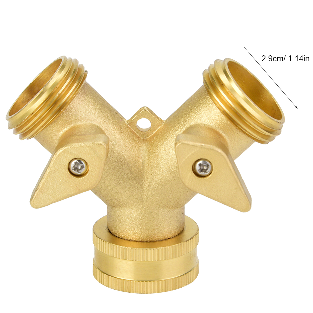 Domqga Hose Connector, Ball Valve Connector, 3/4 Double Outlet Brass ...