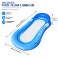 Inflatable Pool Float Lounger with Headrest, Blow Up Water Sofa Raft ...