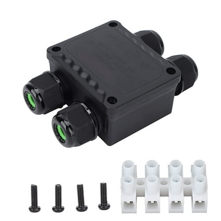 Waterproof Junction Box 4 Way, 10‑14mm Outdoor External Electric Power ...