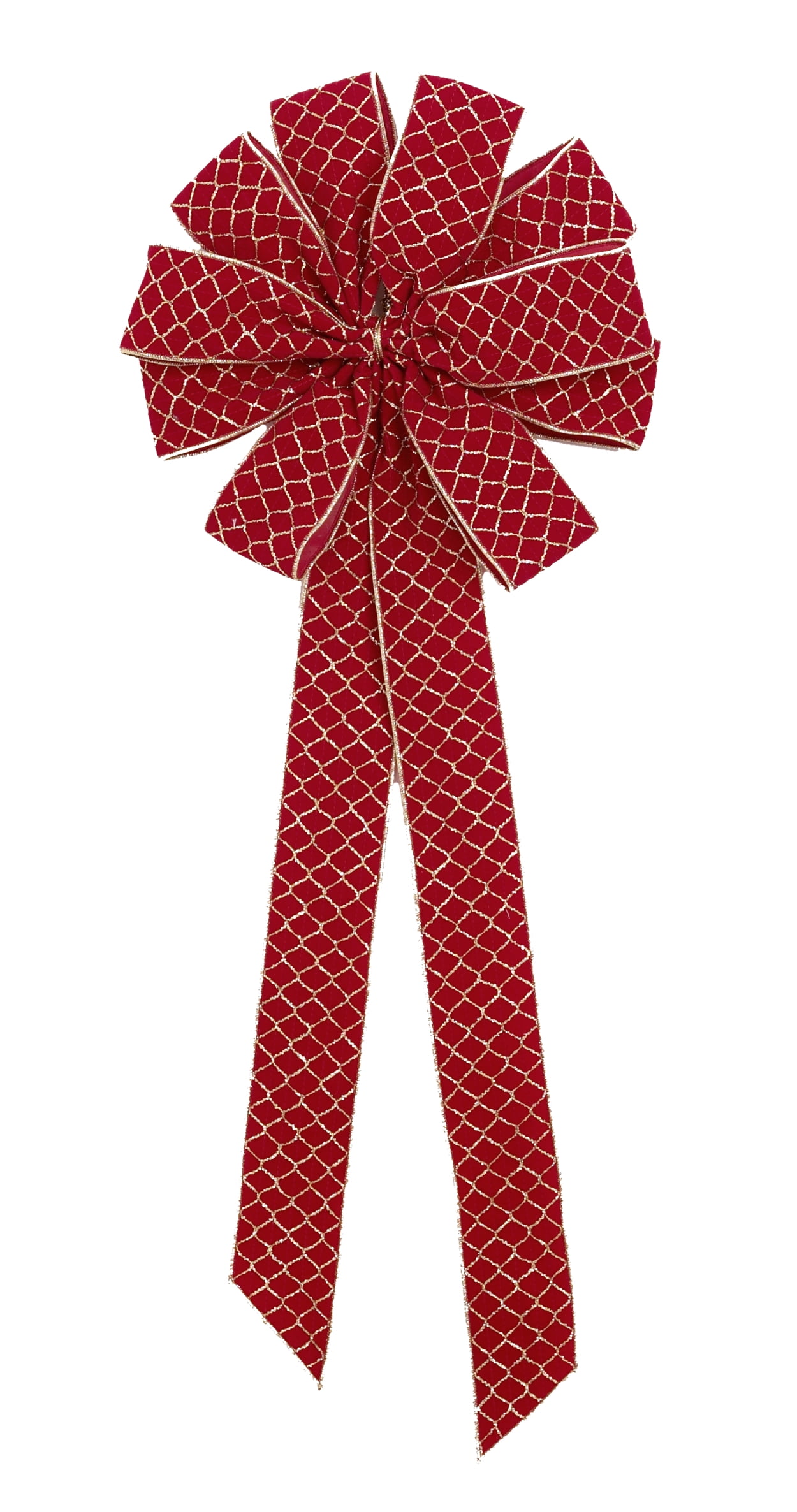 Red Velvet Outdoor Christmas Bows By Old Glory Bunting 10 Loop Fancy