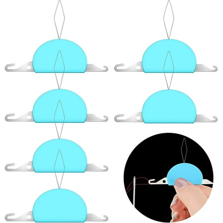 6 Pieces 3-in-1 Plastic Needle Threaders, Plastic Wire Loop DIY Needle ...