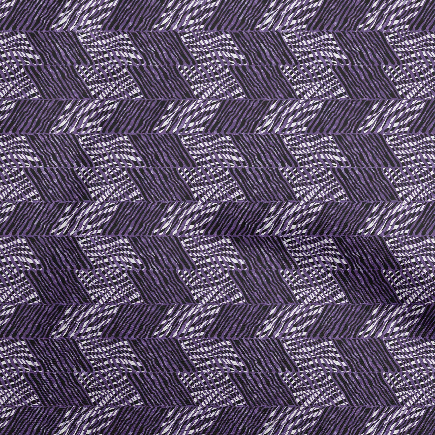 oneOone Silk Tabby Violet Fabric Abstract Sewing Material Print Fabric ...