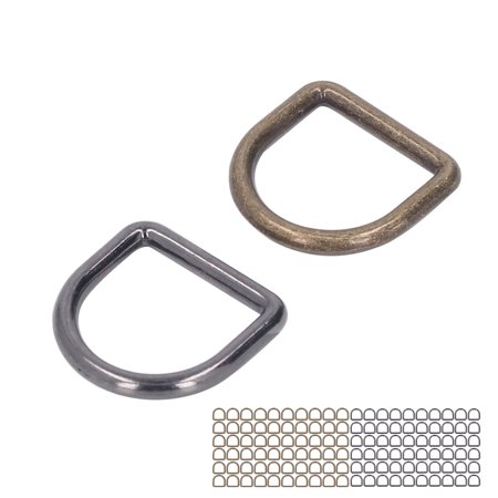 Metal D Rings, Seamless Welding D Rings Buckle 120 Pieces For Clothing ...