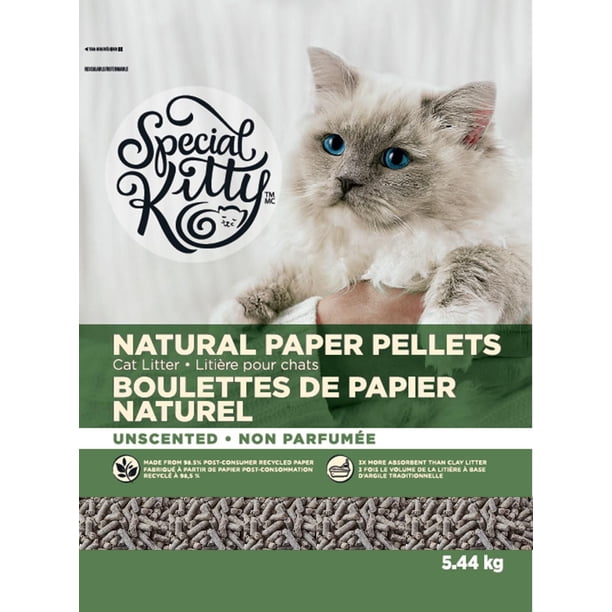 Special Kitty Recycled Paper Cat Litter - 5.44kg, 5.44 Kg - Walmart.ca