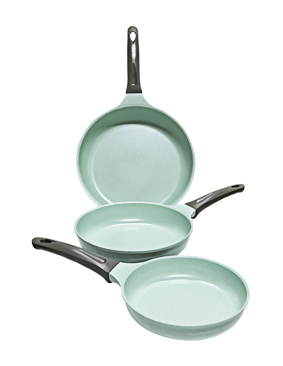 SET DE 3 SARTENES JADE PAN 20 24 Y 28 CMS Con Recubrimiento de Jade ...