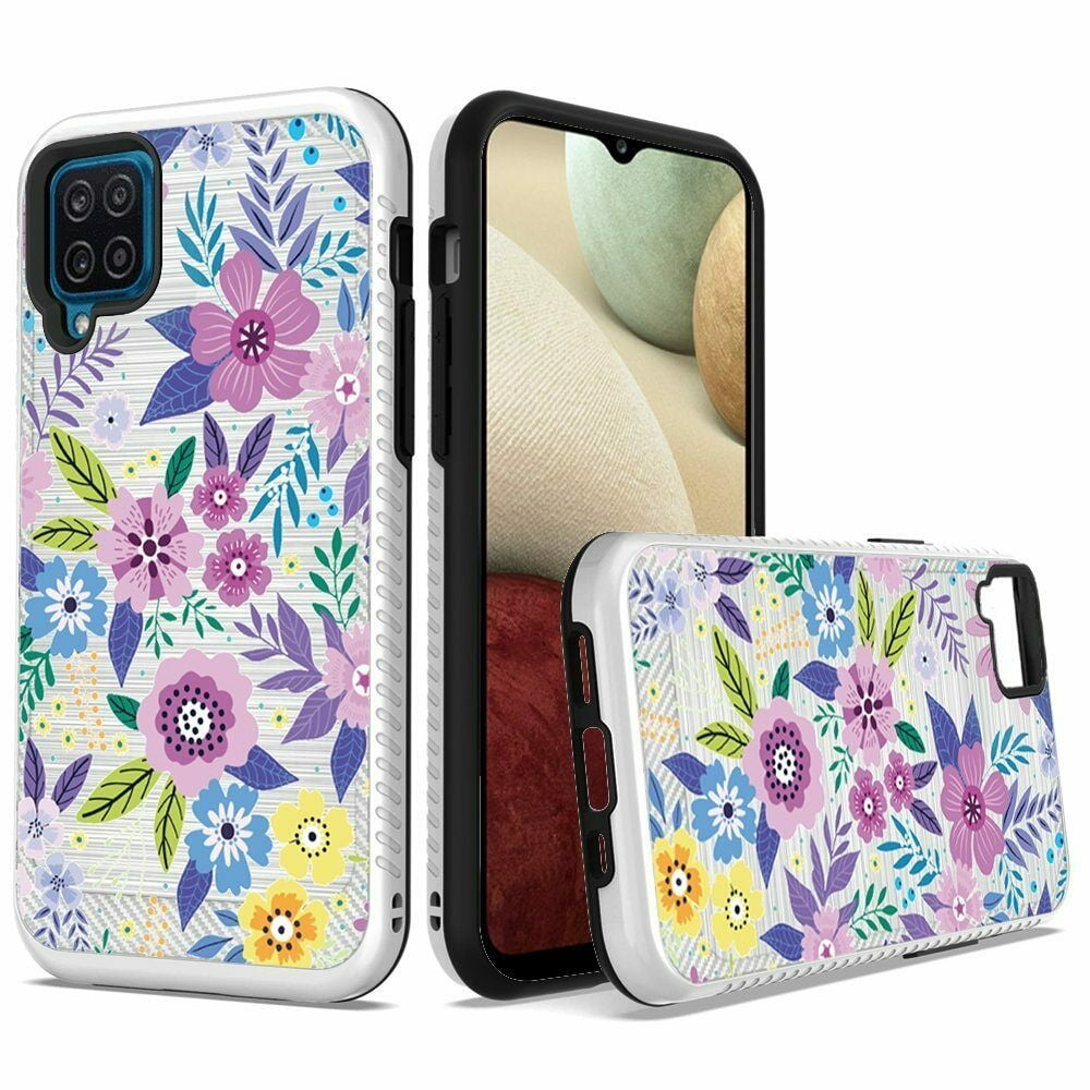 Kaleidio Case For Samsung Galaxy A12 5G [Metallic Armor] Lightweight Hybrid [Shockproof] 2-Piece ...