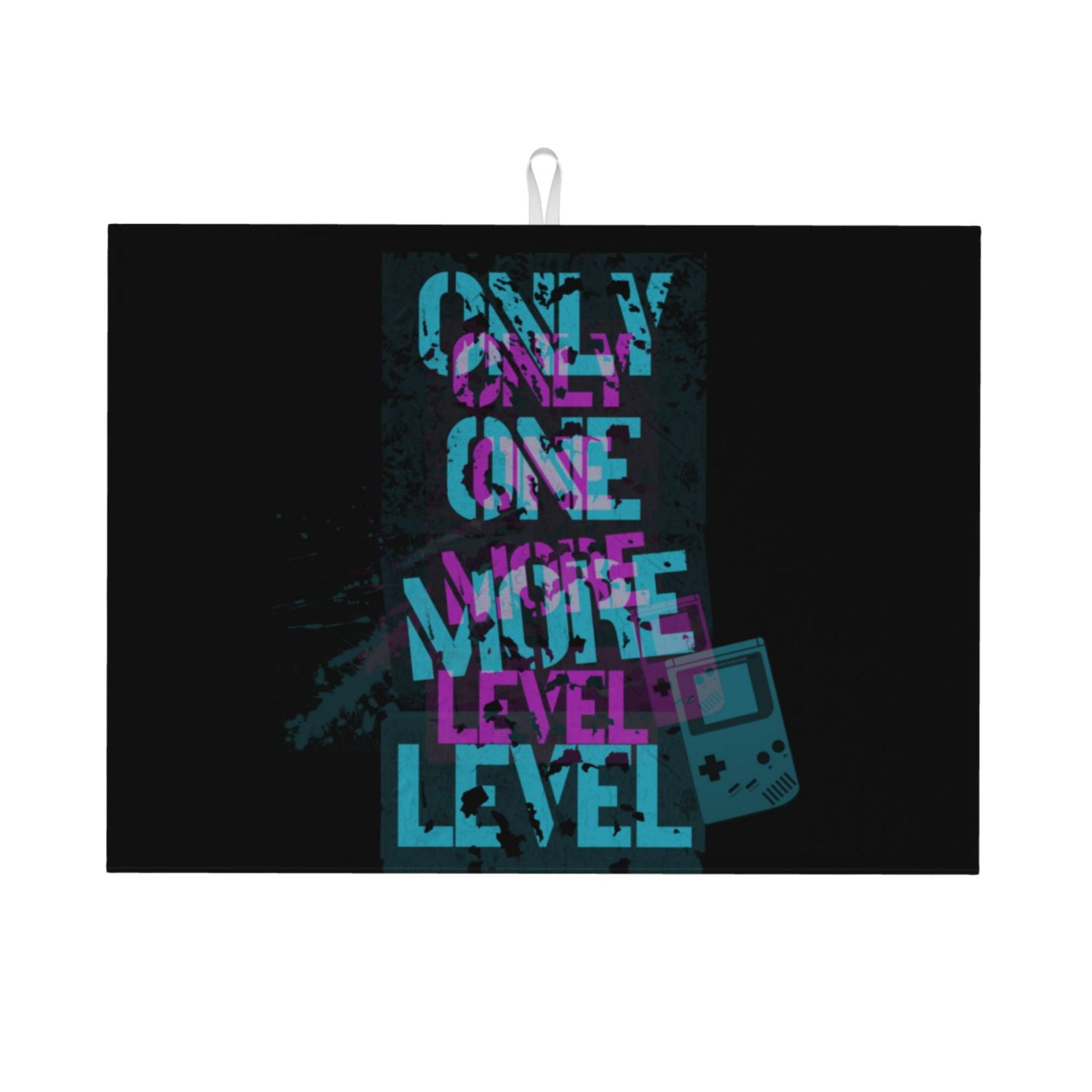 Microfiber Drying Mat, Game Mode Motto Prints Blue Dish Drying Mat for ...