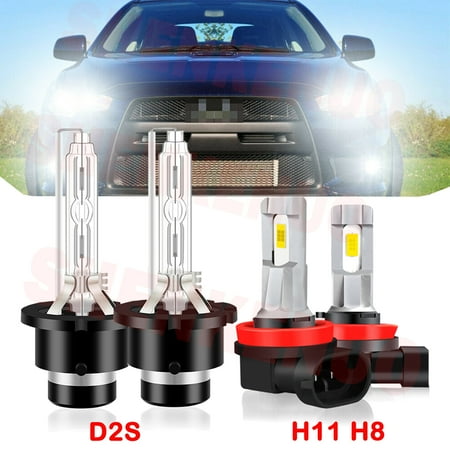 D2S HID Headlight Bulbs for Mitsubishi Lancer 2010 2011 2012 2013 2014 ...