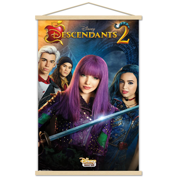 Disney Descendants 2 - One Sheet Wall Poster with Magnetic Frame, 22. ...