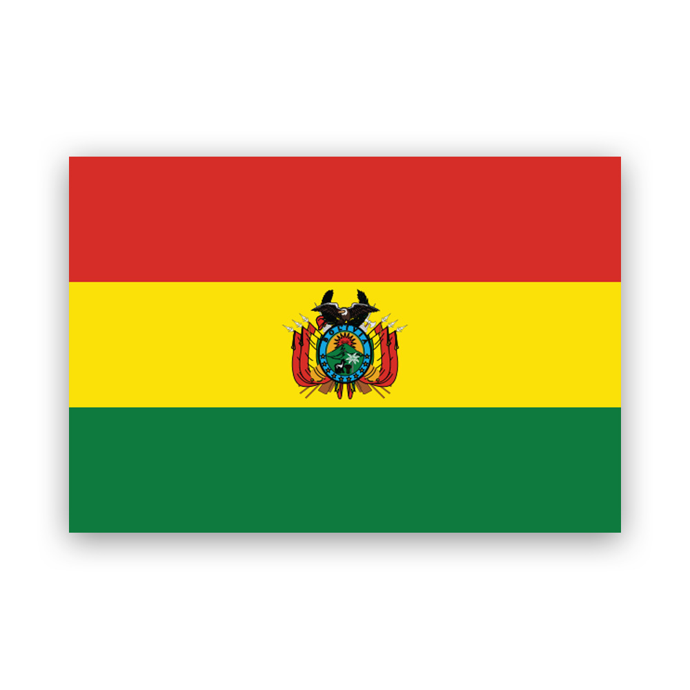 Bolivian Flag Sticker Decal - Self Adhesive Vinyl - Weatherproof - Made ...