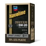 Chevron Havoline Synthetic Blend Motor Oil 5W-20, 6 Quart, Smart Change ...