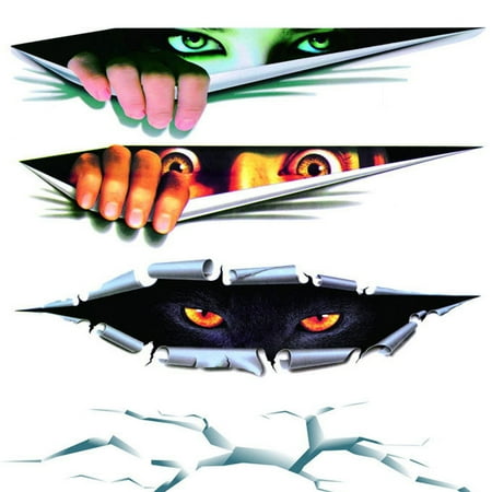 Car sticker Leopard truck cover Window sticker Eyes peeking sticker 3D ...