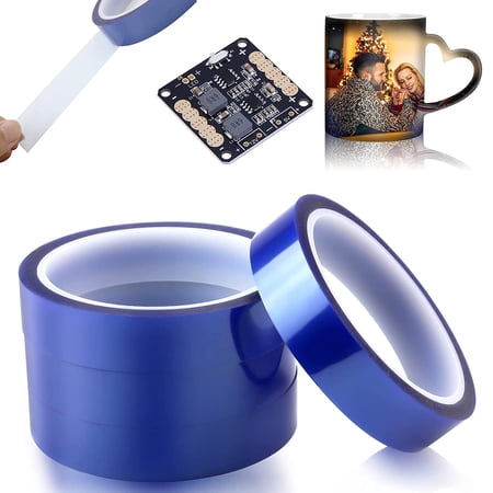 4 Roll Blue Heat Resistant Tape, 220℃ / 428℉ High Temp Tape Thermal ...
