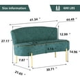 Andeworld Upholstered Small Sofa Armless Modern Loveseat Couch With