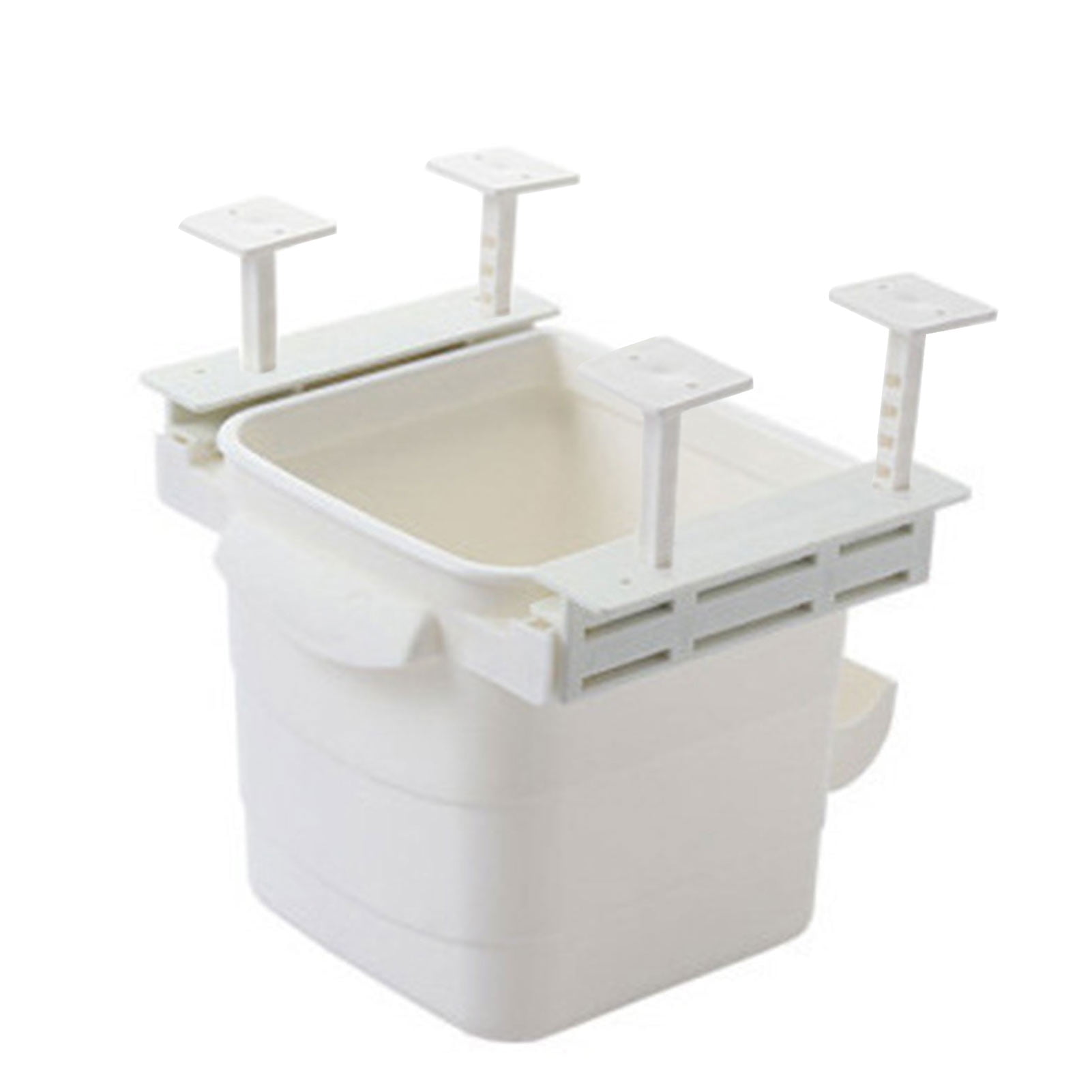 Retractable Waste Bin ABS Under Table Home Office Universal Push-pull ...