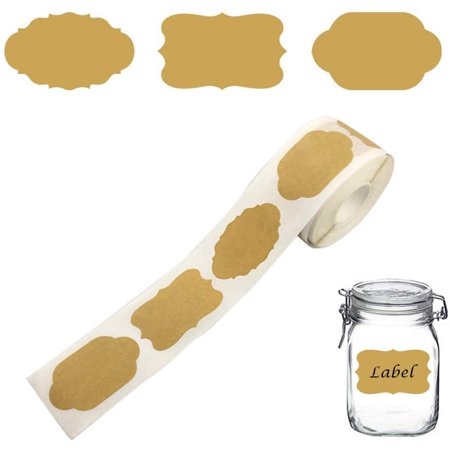 Kraft Labels Writable and Printable Paper Sticker Brown Gift Tag ...