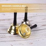 NICEXMAS Extra Loud Hand Call Bell Wooden Handle Metal Handheld Bell ...