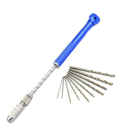 Mini mandrin de perceuse à main semi-automatique ,Foret hélicoïdal bleu ...