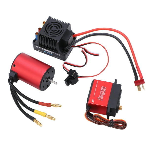 RC Car Brushless Motor Upgrade Kit, S3650 3100KV Brushless Motor, 60A ...