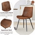 Brown Fabric Dining Chairs and Extendable Table Set, 59-71 Inch ...