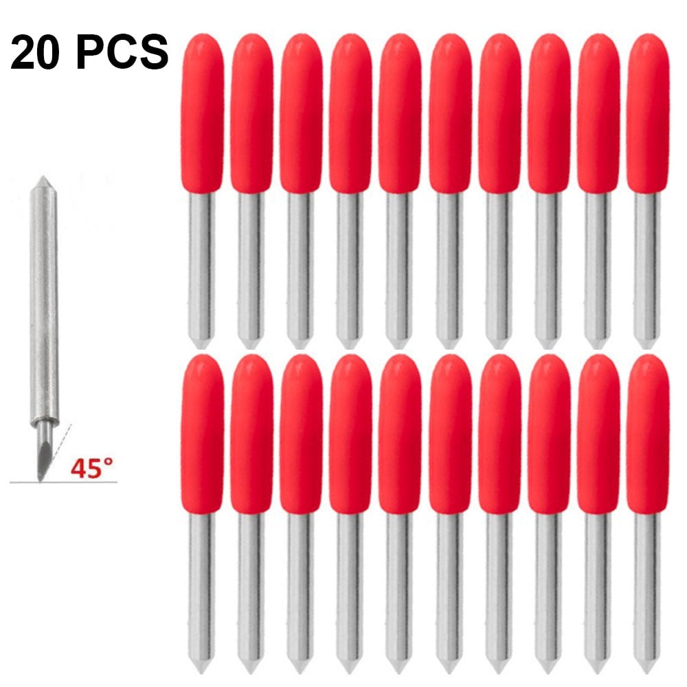 20 pcs 30°/45°/60° Tungsten Steel Lettering Blade Vinyl Cutter Blades ...
