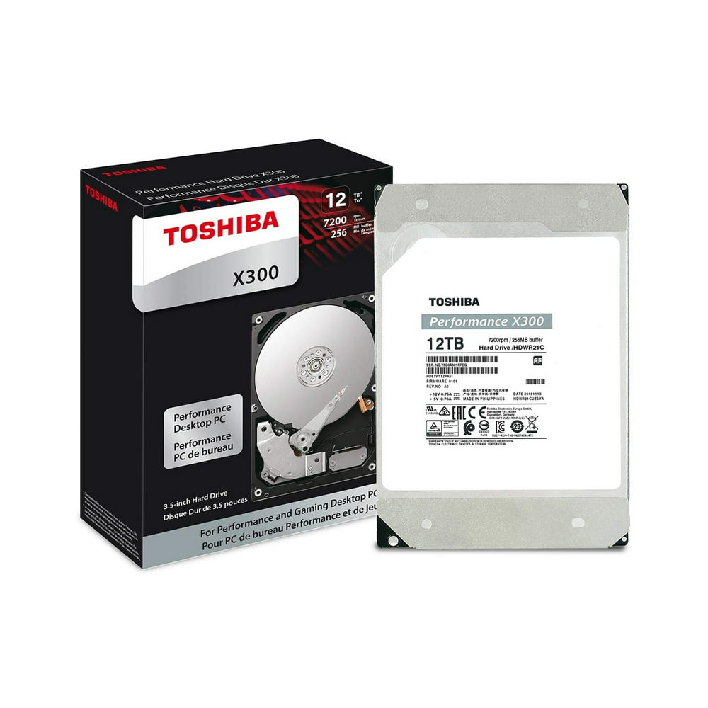 Toshiba X300 Performance Internal Hard drive, 12TB HDWR21CXZSTA ...