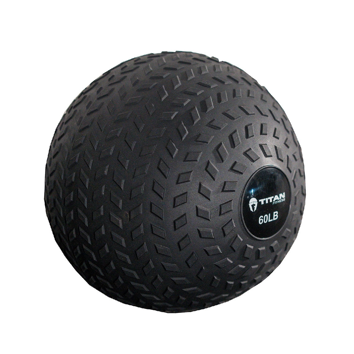 Titan Fitness 60 LB Rubber Tread Slam Ball, Dead Bounce, 11.5in ...