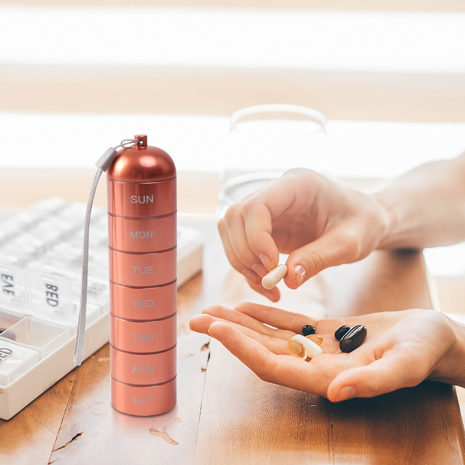 Click here for Boovnll Pill Organizer  Reusable Portable Metal Bo... prices