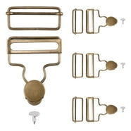 12 Sets Metal Buckles Dungaree Buckles with Rectangle Slider Fasteners ...