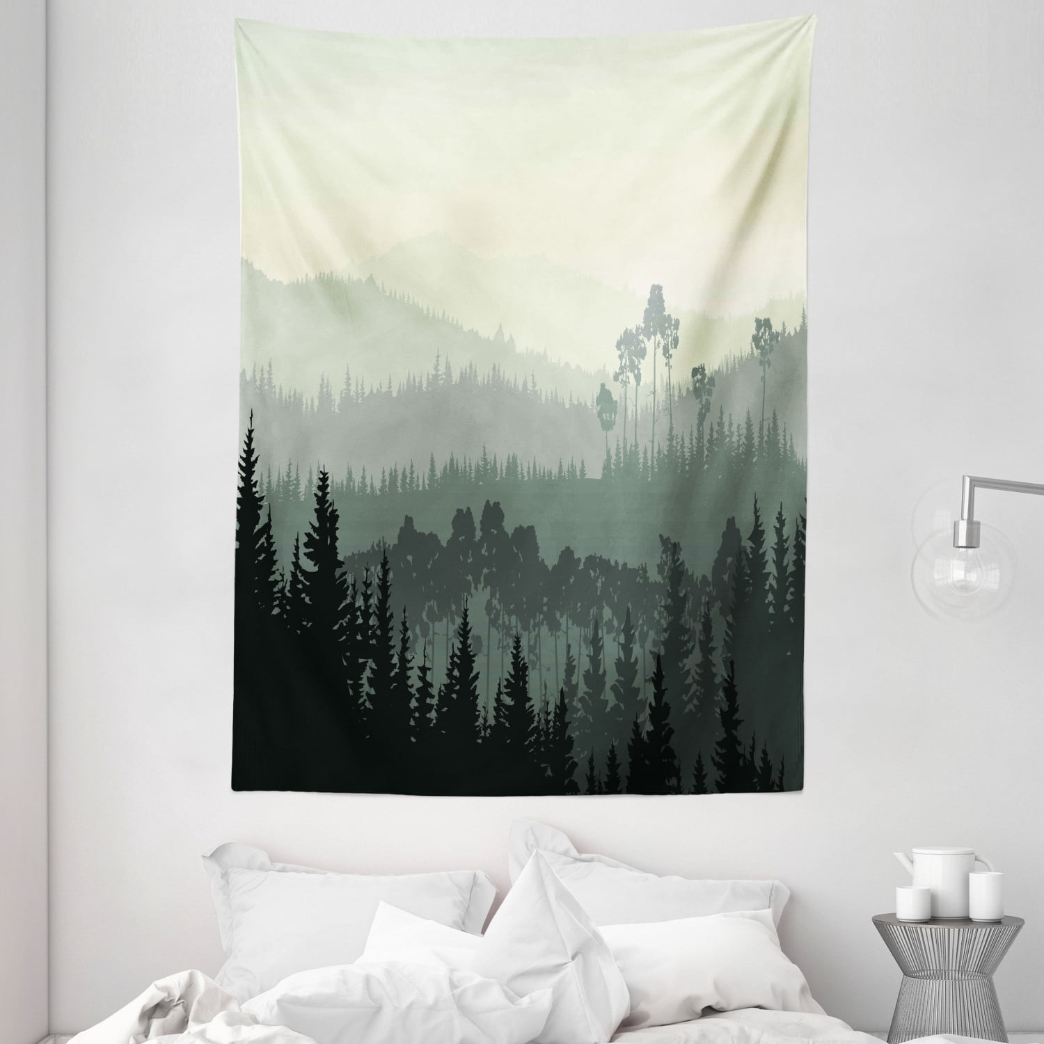Forest Tapestry, The Panorama of a Valley and Mystic Forest of Pine ...