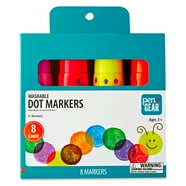 US Art Supply 8-Color Crazy Dots Kids Marker Set - Washable, Water ...