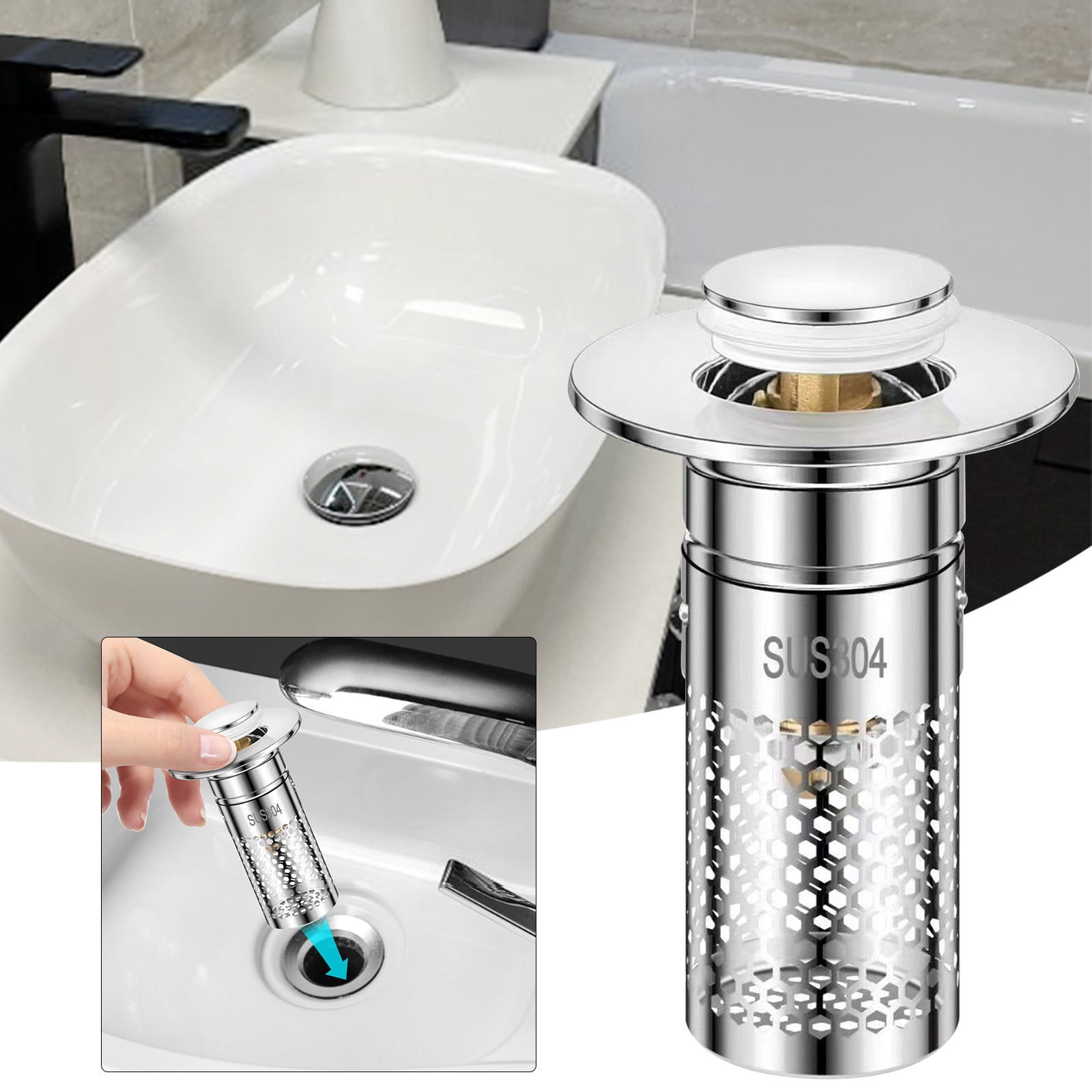 Click here for Blaxill Bathroom Sink Drain Stopper Stainless Stee... prices