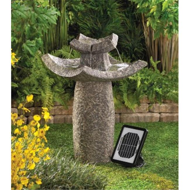 Zingz & Thingz 57070059 Solar Asian Temple Pagoda Zen bird bath Outdoor ...