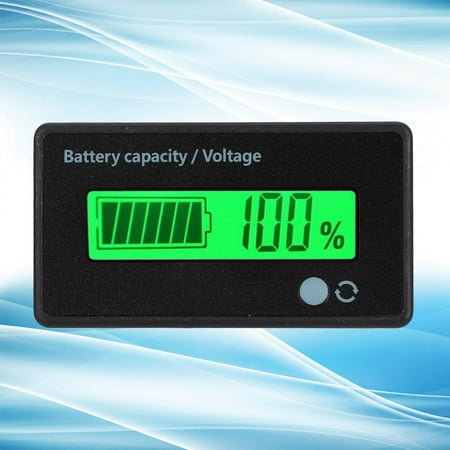 LCD Battery Display, GY-6D Double Buttons Battery Capacity Monitor, 12 ...