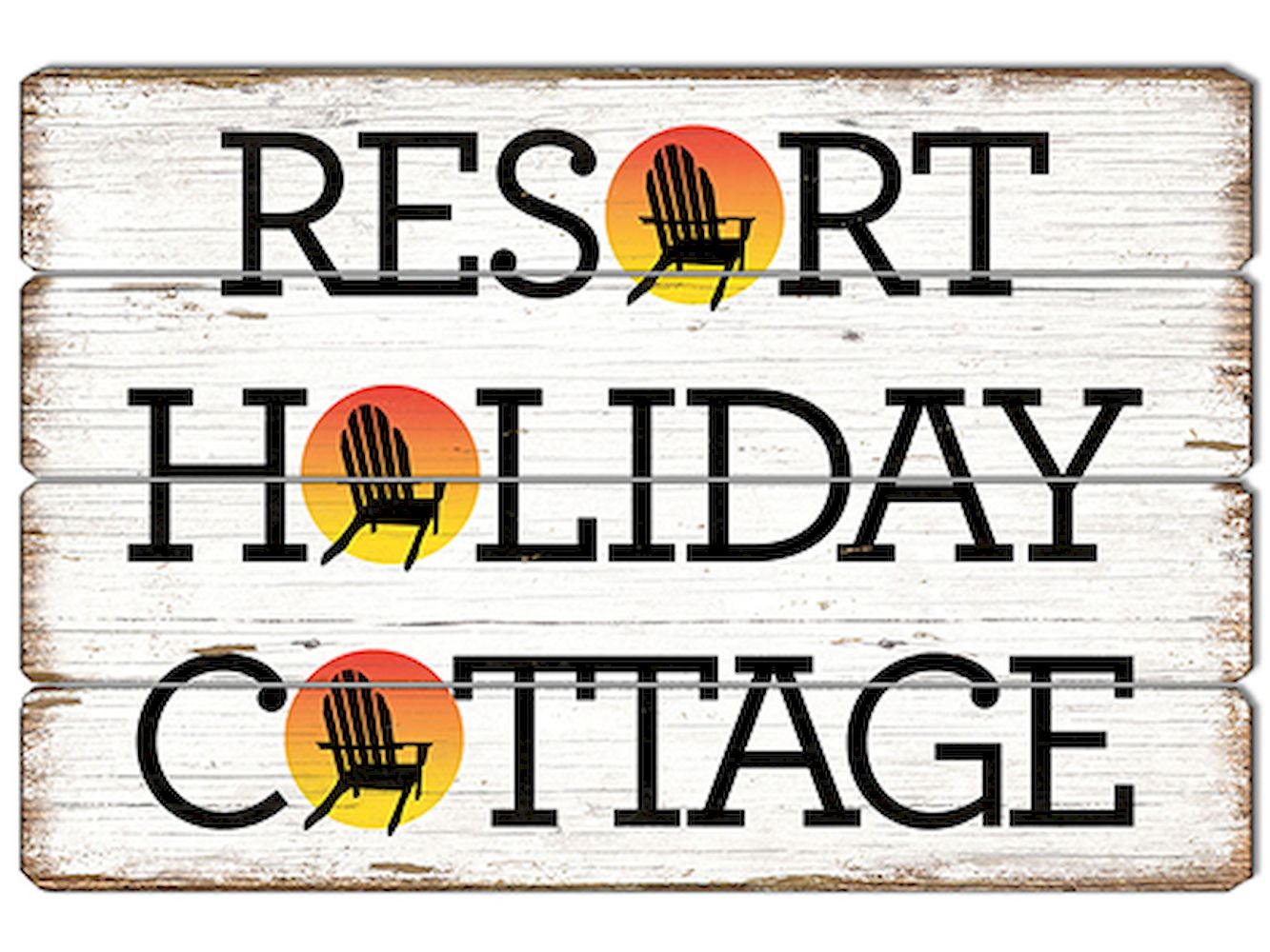 "Resort Holiday " Wooden Sign - Walmart.com