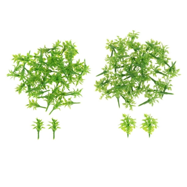 100 Pieces Simulation Miniature Grass Miniature Plants Miniature Grass ...